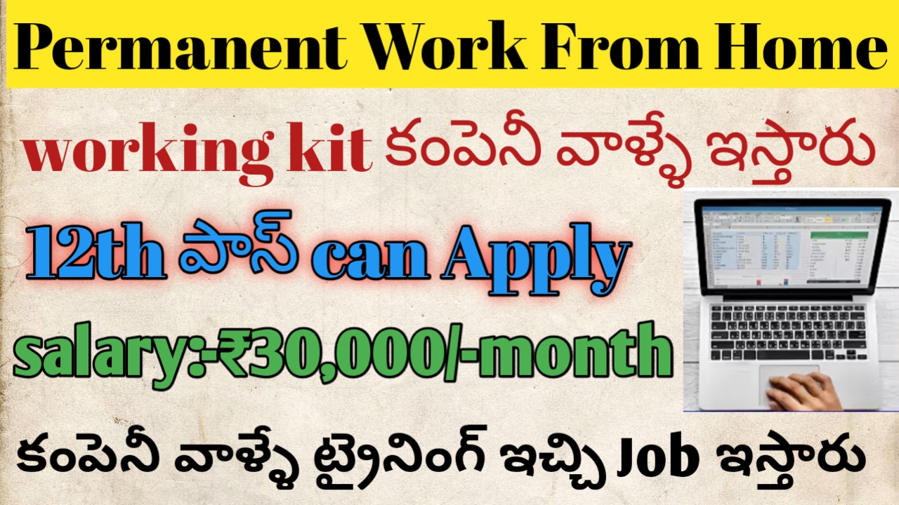 🥳Permanent Work From Home జాబ్||persona జాబ్| working kit కంపెనీ వాళ్ళే ...